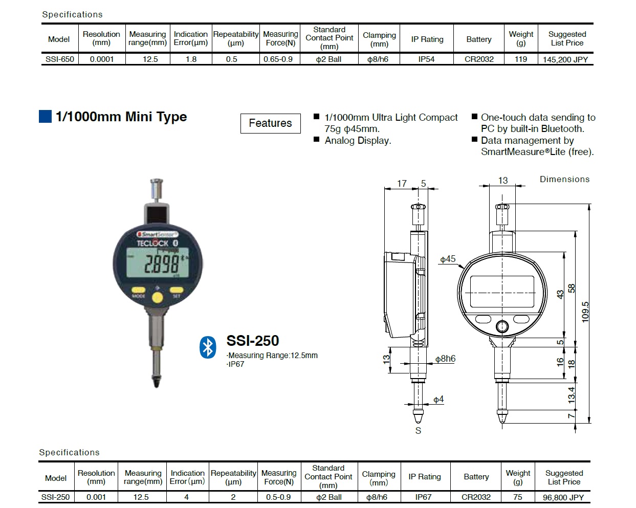 Ichiban Precision Sdn Bhd - Teclock - Teclock Bluetooth Digital Indicator